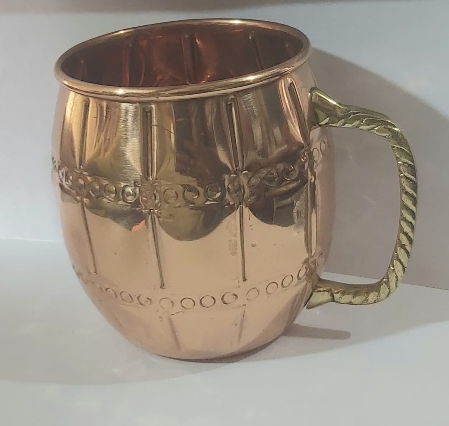 PARIJAT HANDICRAFT Copper Moscow Mule Mugs With capacity- 16 oz