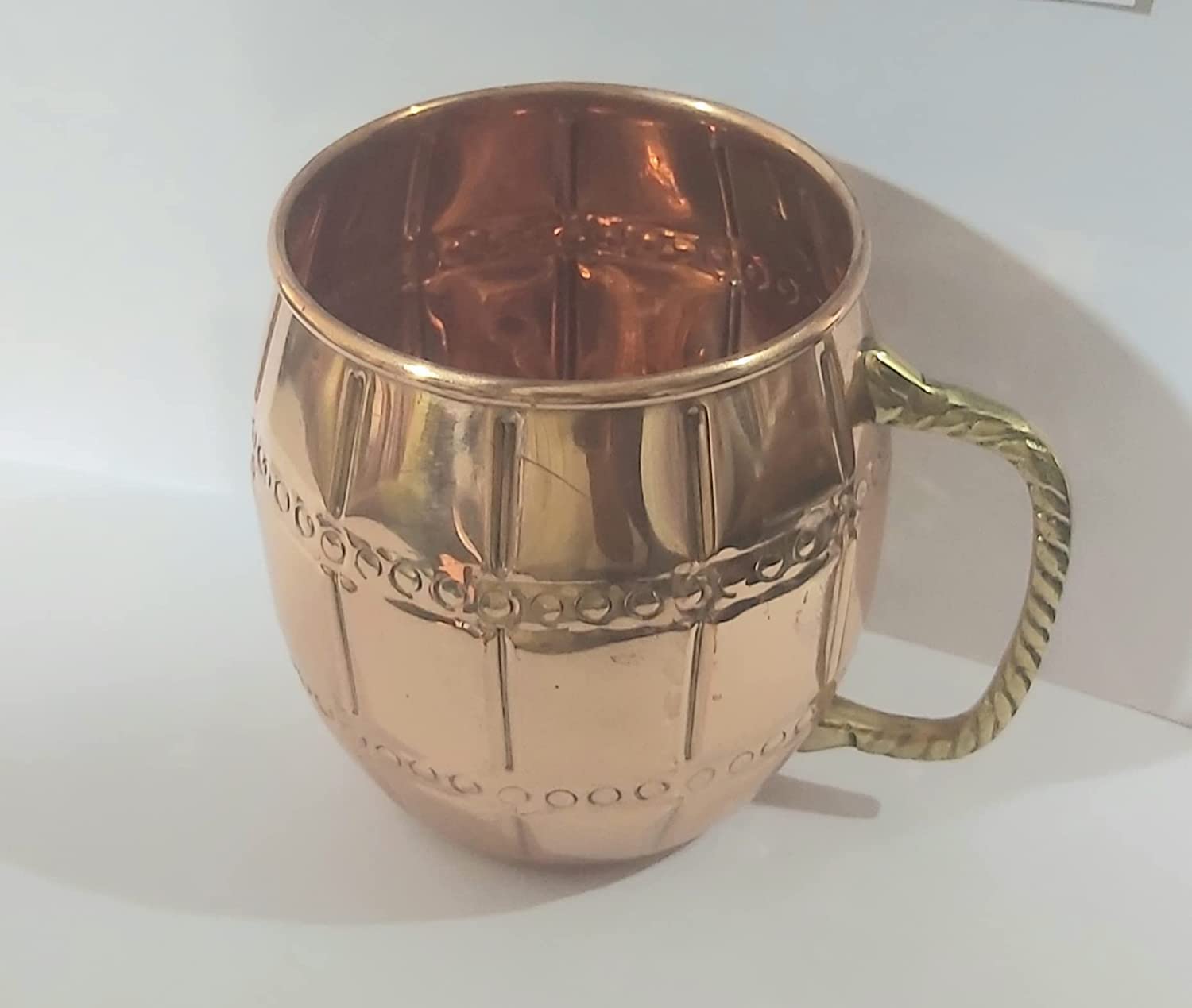 PARIJAT HANDICRAFT Copper Moscow Mule Mugs With capacity- 16 oz