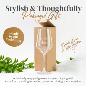 Personalized Wine Glass Engraved with Your Custom Text - Customized Gifts, Unique Birthday Gift, Bridesmaid Gift, Custom Gifts for Women or Men (18oz Crystal Wine)