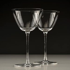 Greenline Goods Martini Glasses - 6.8 oz Modern Kitchen Glassware Set - Stemmed Drinkware For Margaritas, Vodka, Gin, Weddings or Bar