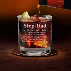 shop4ever® Step-Dad Definition Engraved Whiskey Glass Father's Day Gift for Stepdad 11 oz.