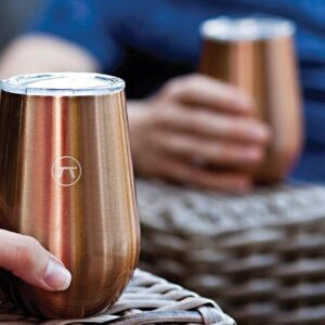 Outset, 2 Count (Pack of 1), Copper Double Wall Drink Tumbler