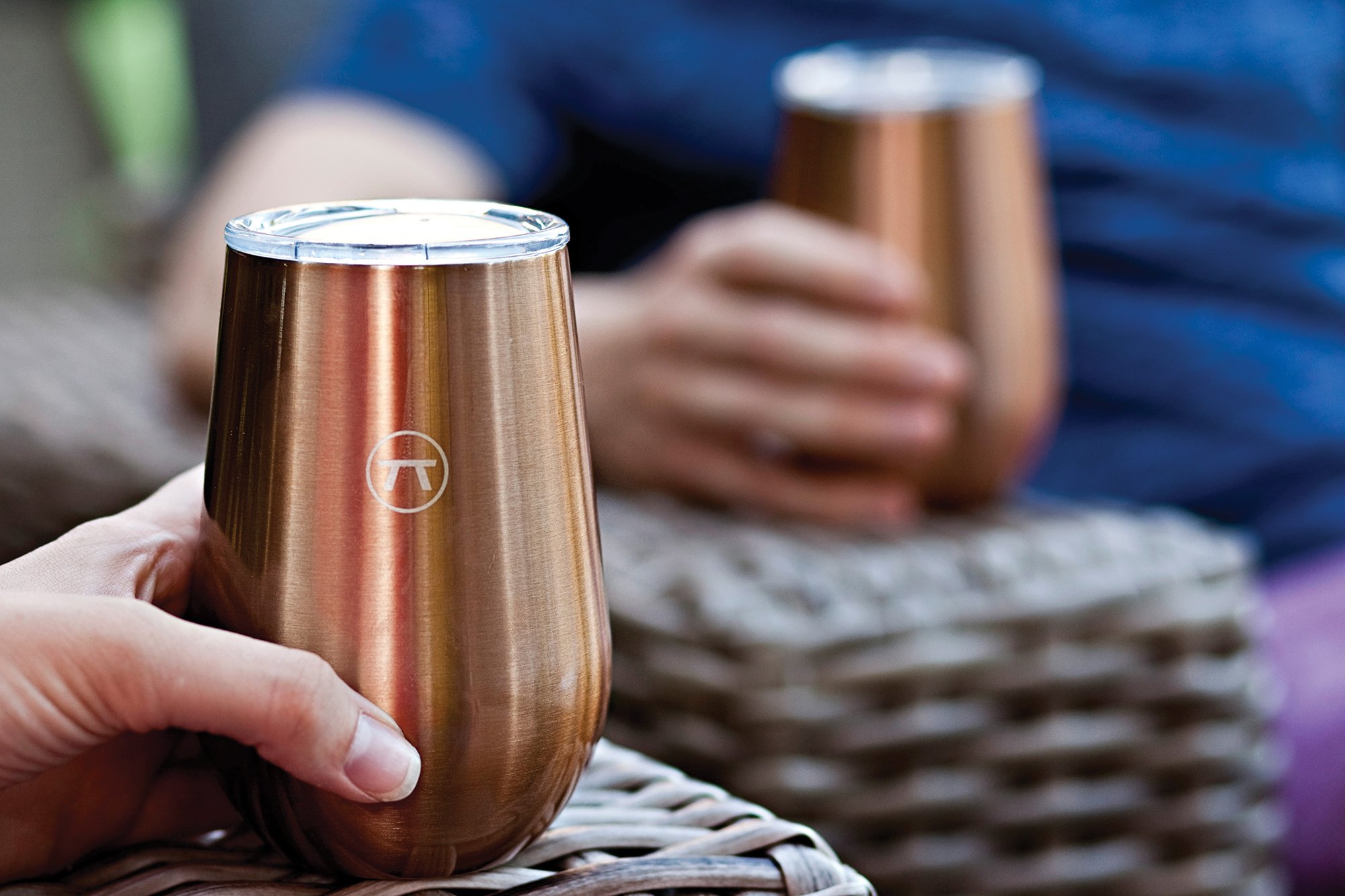 Outset, 2 Count (Pack of 1), Copper Double Wall Drink Tumbler