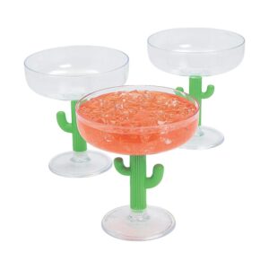 cactus margarita plastic cups (12 pack of 12 oz cups) fiesta cinco de mayo party supplies