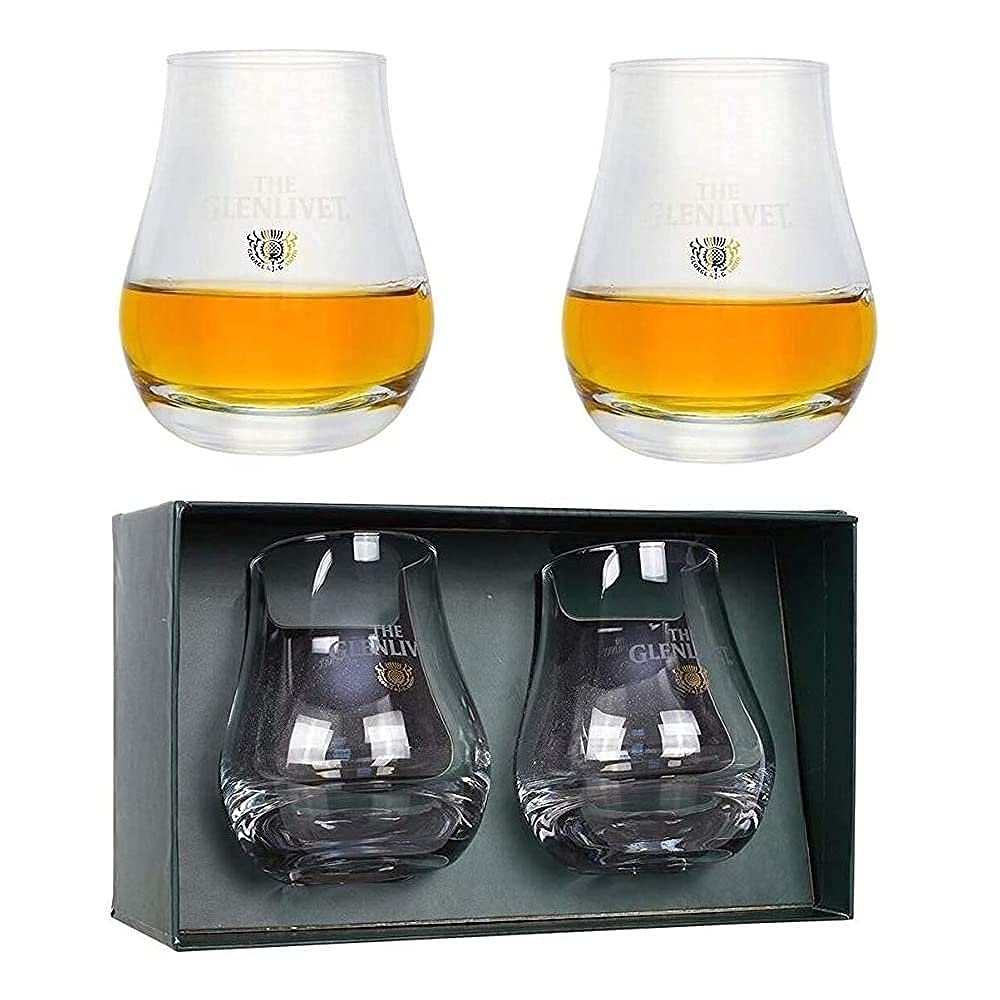 The Glenlivet Scotch Whiskey Glass Set of 2 Glasses