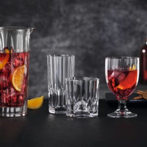 Nachtmann Aspen Collection Highball Glasses, Set of 4, Long Drink Glass, 11- ounce Tall Drinking Glassware, for Mix Drinks and Cocktails, Made of Crystal Glass, Clear, Dishwasher Safe