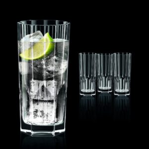 Nachtmann Aspen Collection Highball Glasses, Set of 4, Long Drink Glass, 11- ounce Tall Drinking Glassware, for Mix Drinks and Cocktails, Made of Crystal Glass, Clear, Dishwasher Safe