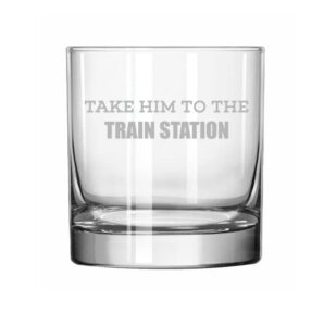 mip rocks whiskey old fashioned glass take him to the train station