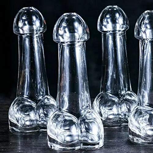 ARTSTORE Creative Funny Penis Martini Cocktail Glasses Cup,Transparent Glassware Sexy Shape Drink Cups for Bar Nightclub Decoration Personality Whiskey Glass Funny Bachelorette Party Accessories