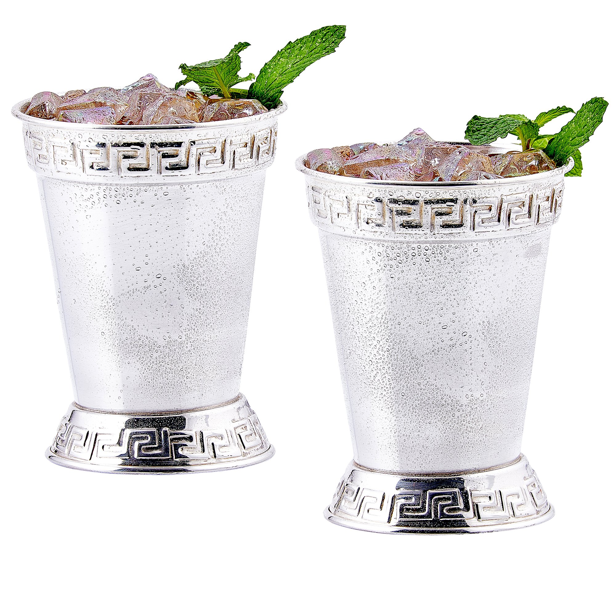 Old Dutch Mint Julep Cups (Set of 2), 12 oz., Silver