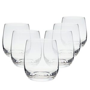 Juvale 12oz Whiskey Glasses, Double Old Fashioned Glasses for Scotch, Bourbon, Cocktails (Set of 6)