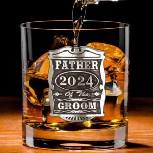 English Pewter Company 11oz Father Of The Groom Tumbler Old Fashioned Whisky Rocks Glass Personalised With Your Year – Perfect Wedding Party Gifts For Your Groomsmen – Gift Box [WD006]