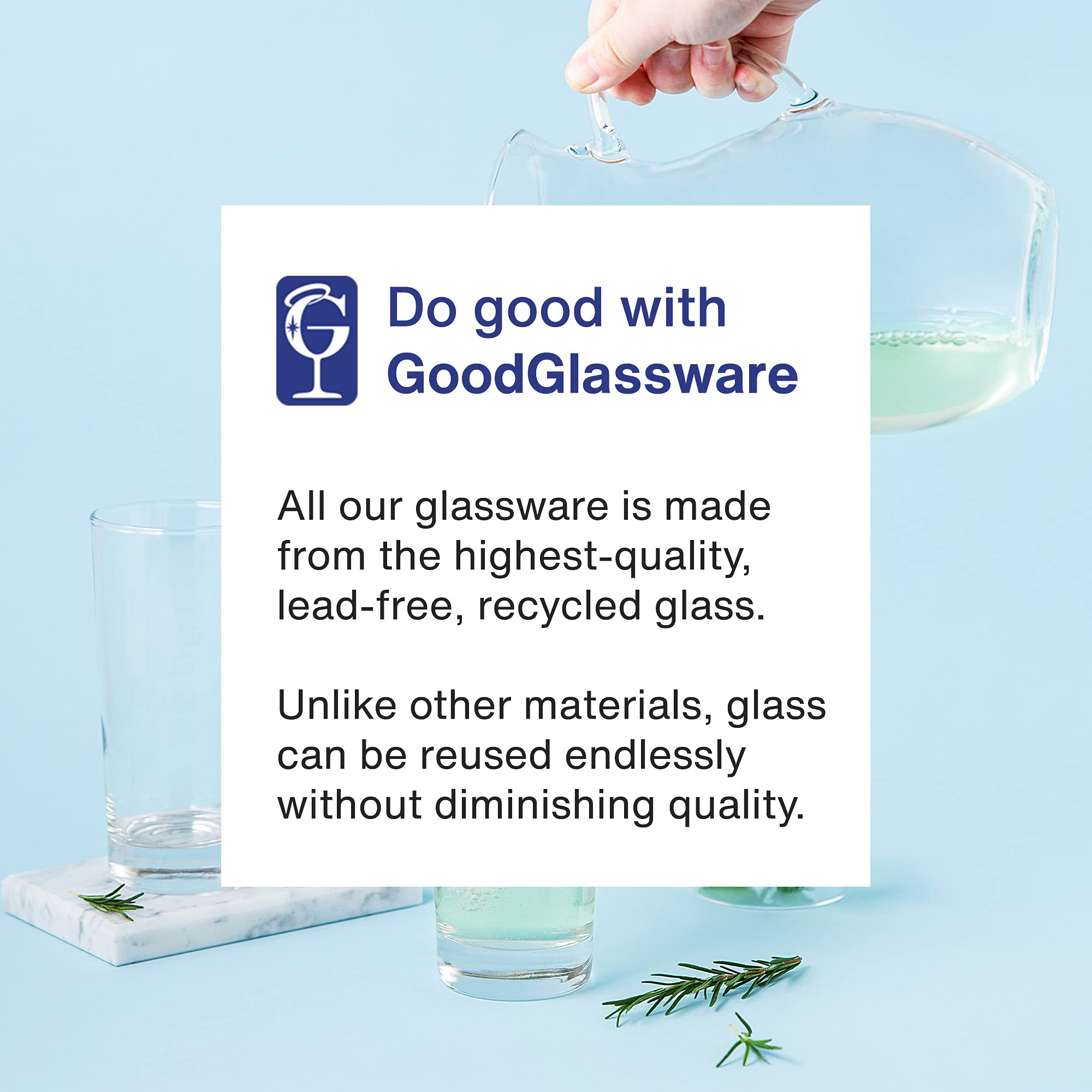 Vintorio GoodGlassware Highball Glasses (Set of 4) 13.5 oz - Tall Drinking Glass with Heavy Base - for Water, Juice, Cocktails, and Beverages - Dishwasher Safe, Perfect for Kitchen & Bar