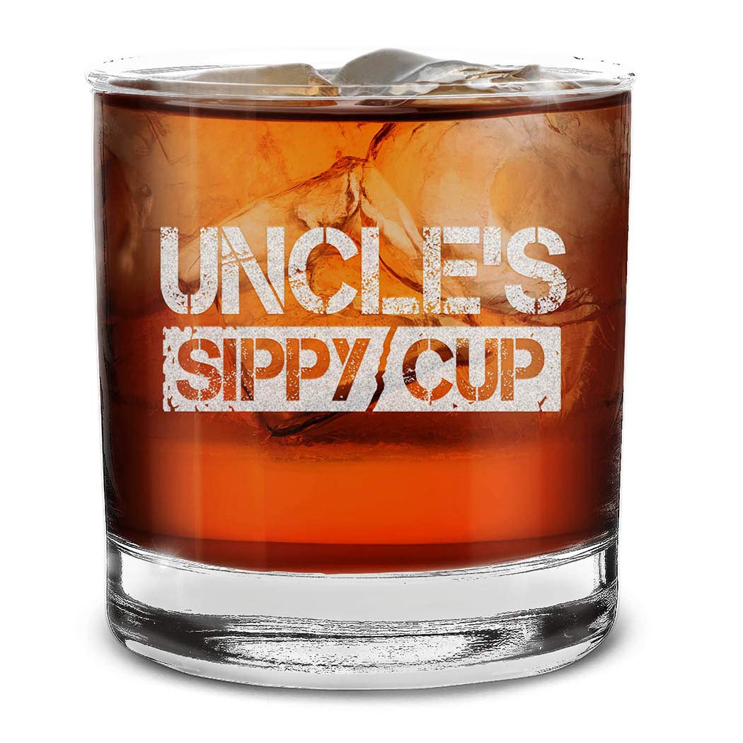 shop4ever Uncle's Sippy Cup Engraved Whiskey Glass Promoted To Uncle New Uncle