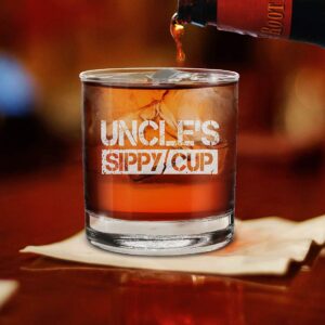 shop4ever Uncle's Sippy Cup Engraved Whiskey Glass Promoted To Uncle New Uncle