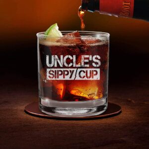 shop4ever Uncle's Sippy Cup Engraved Whiskey Glass Promoted To Uncle New Uncle