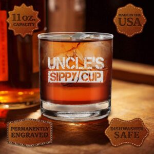 shop4ever Uncle's Sippy Cup Engraved Whiskey Glass Promoted To Uncle New Uncle