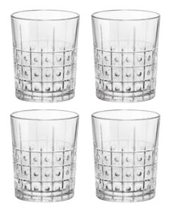 bormioli rocco bartender 13.25 oz. este double old fashioned dof drinking glasses, clear, set of 4