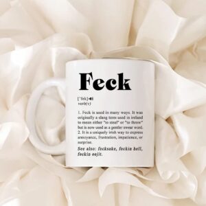 Irish Gifts - Feck Definition Mug - Irish Gift - Ireland Gifts - Ireland Mug - Funny Irish Gifts 11oz