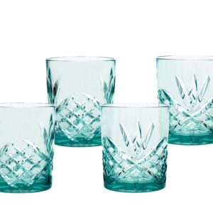 Godinger Acrylic Whiskey Glasses, Shatterproof and Reusable Whiskey Glass Tumbler Cups - Dublin Collection, Set of 4