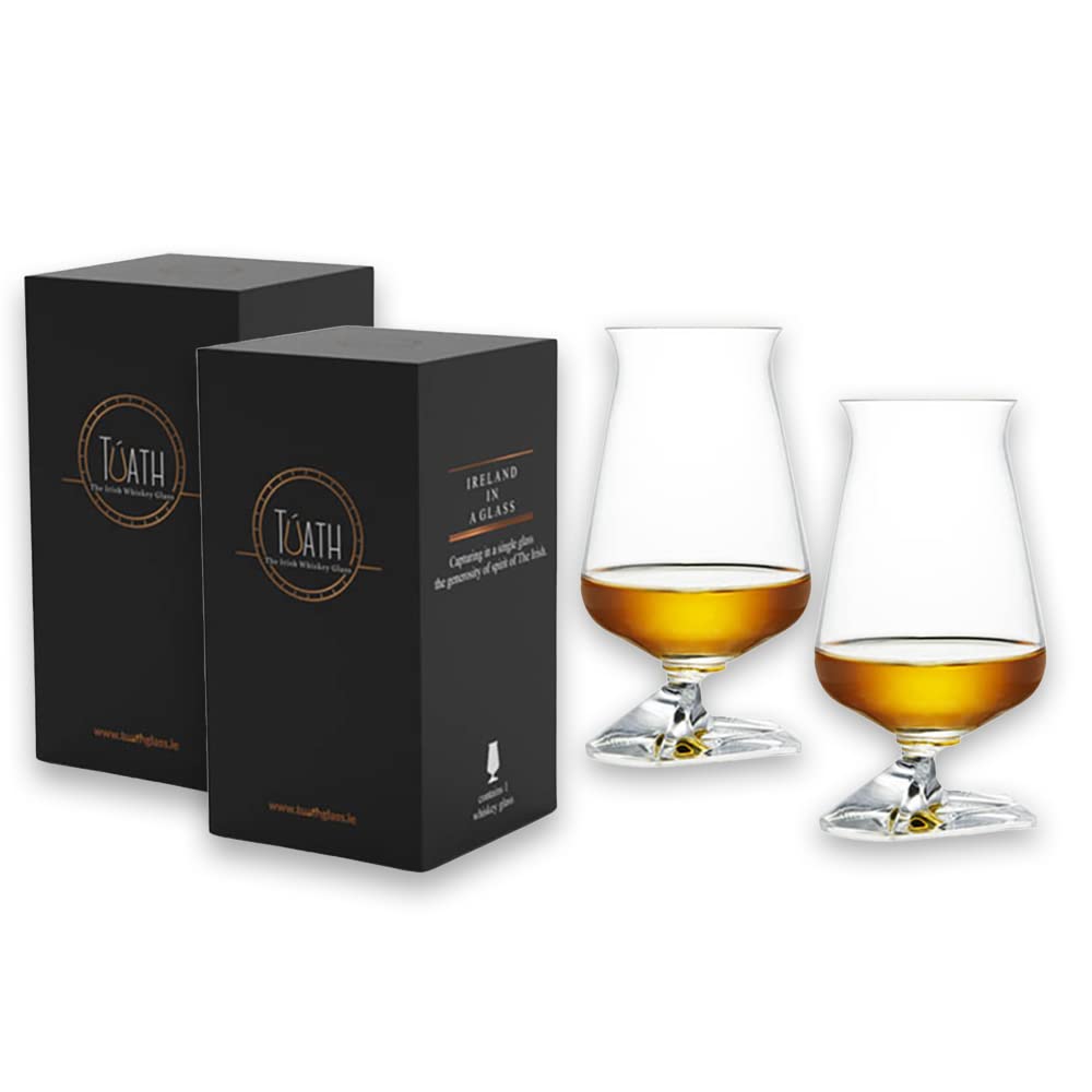 The Tuath, Official Irish Whiskey Tasting Glasses from Ireland, Whiskey Glasses To Enhance Your Drinking Experience, Set of 2