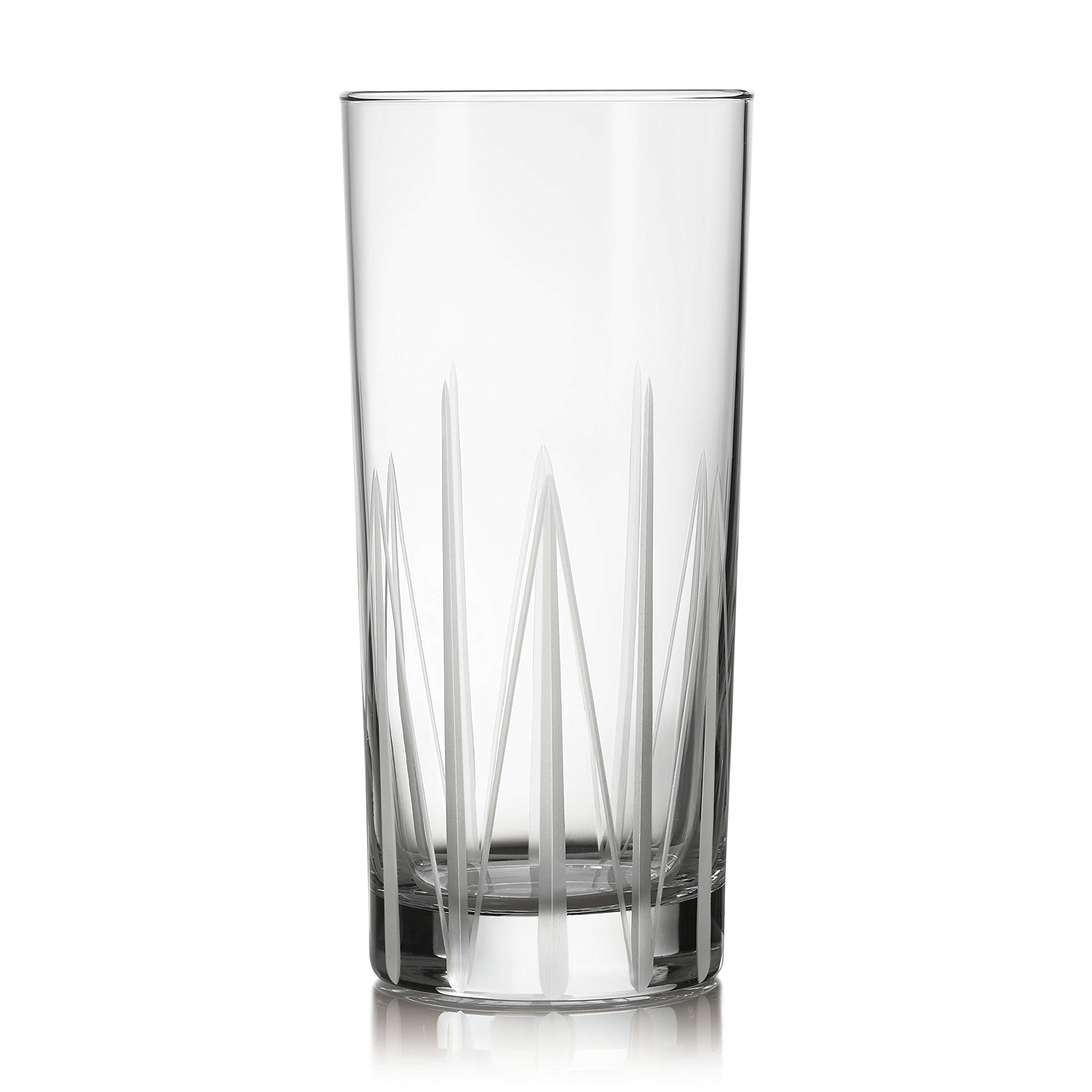 Libbey Cut Cocktails Structure Tumbler Glasses, 15.75-ounce, Set of 4