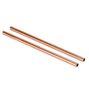 modern home authentic 100% solid copper moscow mule straws - set of 2 - handmade in india