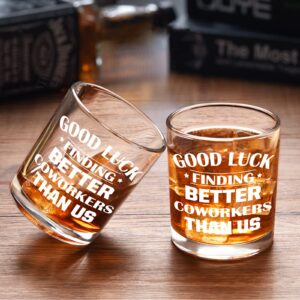 Futtumy Good Luck Finding Better Coworkers Than Us Whiskey Glass, Goodbye Farewell Going Away Leaving New Job Gifts for Coworker Boss Colleague Friend Men, Coworker Old Fashioned Glass 10oz