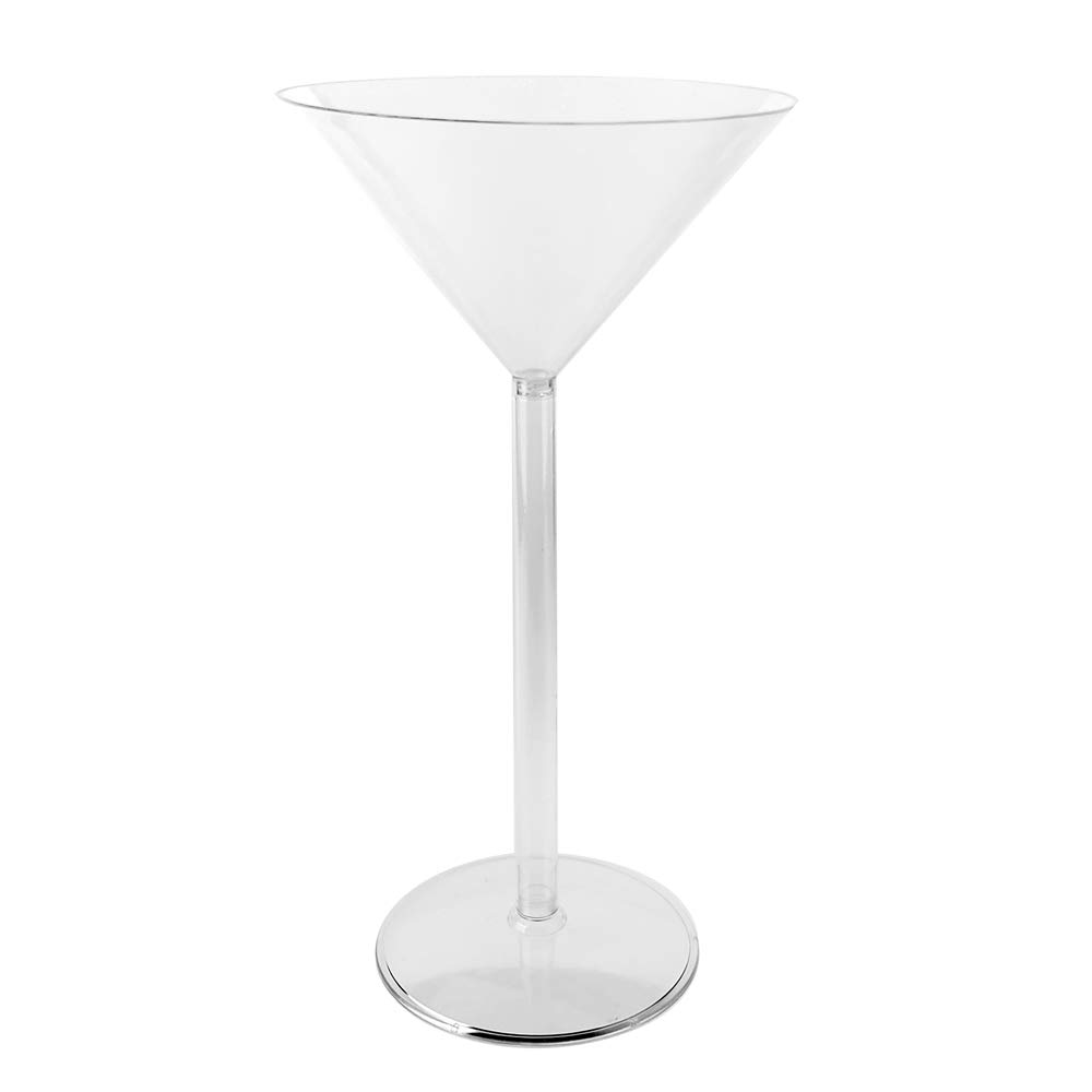 Homeford Plastic Large Martini Glass Disposable Cup, 18-Inch