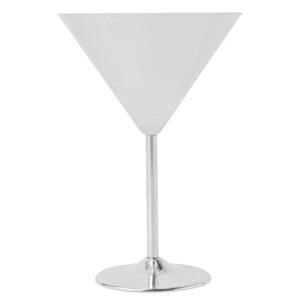 G.E.T. SW-1612-SS-EC Stainless Steel Metal Martini Glasses, 12 Ounce (Set of 4)