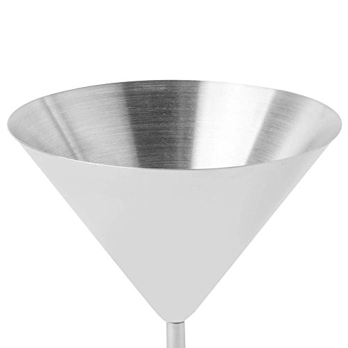 G.E.T. SW-1612-SS-EC Stainless Steel Metal Martini Glasses, 12 Ounce (Set of 4)