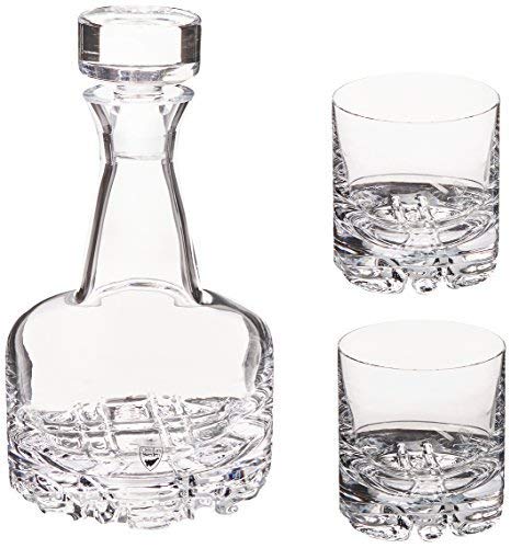 Orrefors Erik 3 Piece Set, Decanter and 2 Double Old Fashioned Glasses , One size -