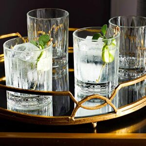 Libbey Flashback Double Old Fashioned Glasses, 12-ounce, Set of 4