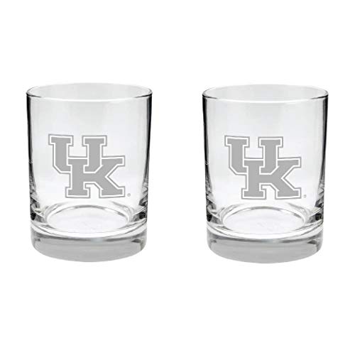 Kentucky Wildcats 2-Sided Etched Satin Finish Rocks Glass Set of 2