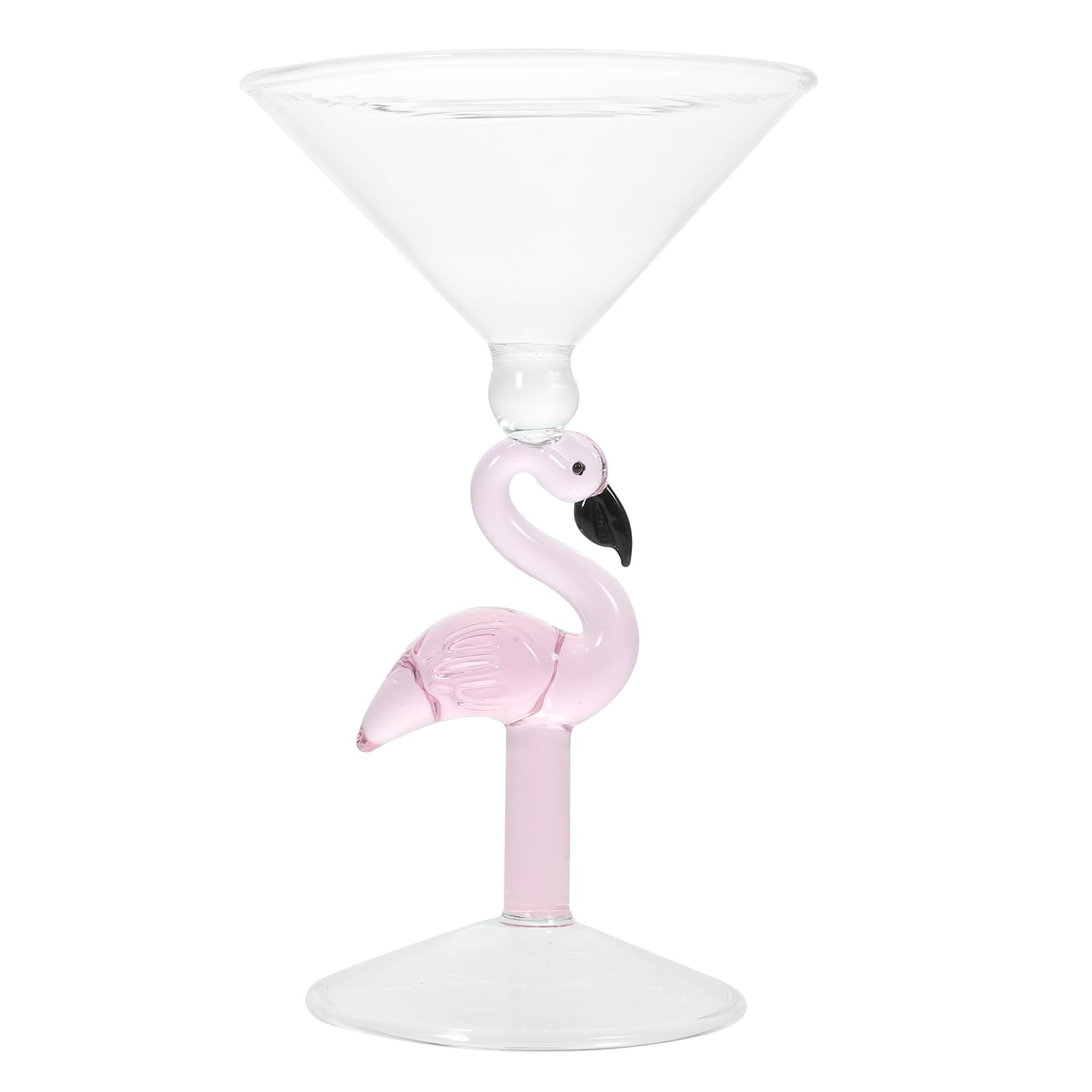 HEALLILY Martini Glasses Flamingo Martini Glasses Martini Goblet Glass Tableware Unique Bar Wine Glasses Long Stem Wine Glasses Pink Champagne Flutes