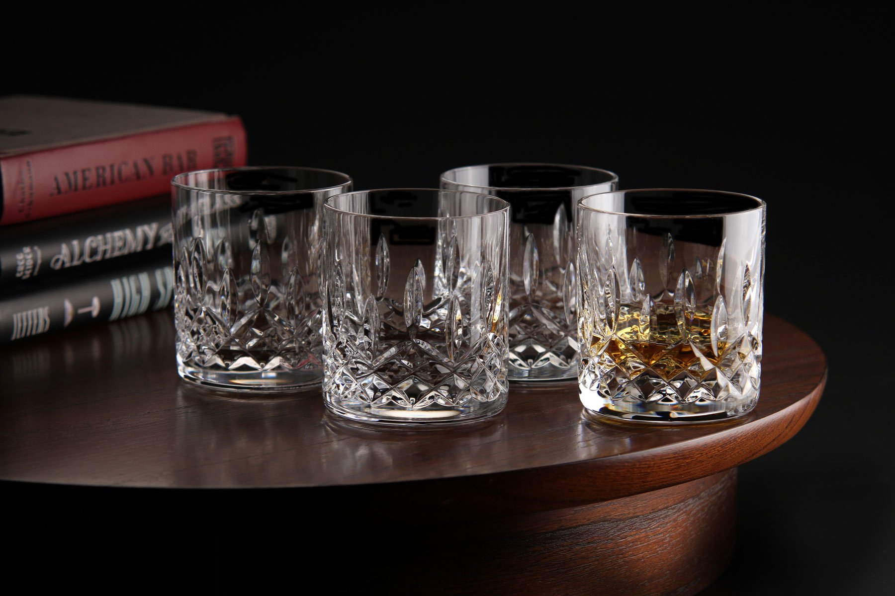 Le'raze Double Old Fashioned Glasses, Posh Crystal Collection, Perfect for serving scotch, whiskey or mixed drinks (Set of 6-11Oz DOF Glasses)