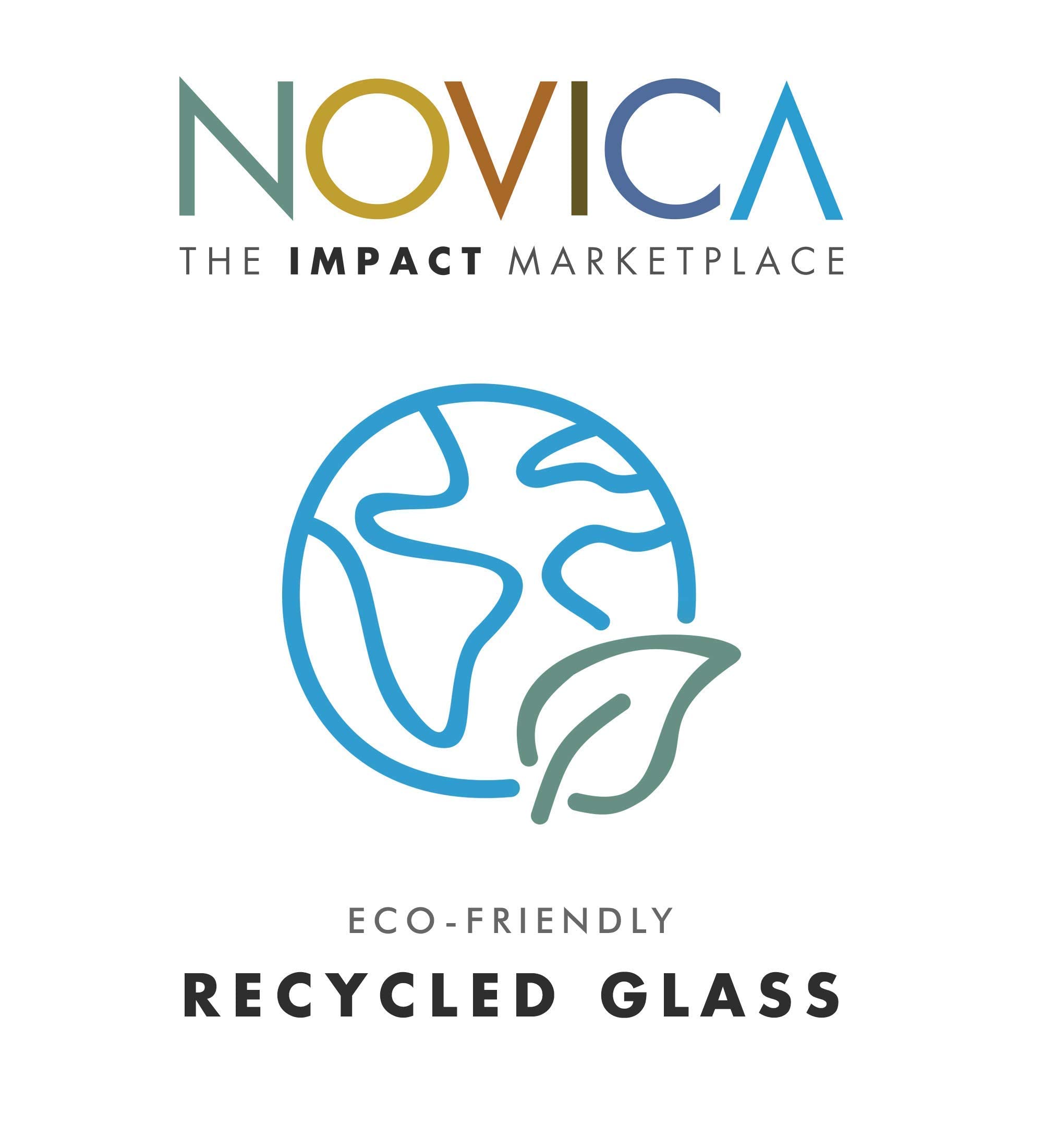 NOVICA Glass, 6 Count (Pack of 1), Bright