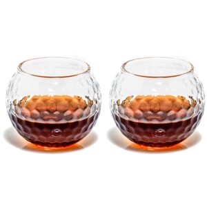 Golf Whiskey Glasses – Rocks Glass for Rum, Scotch, Wine Glasses - Bourbon Gifts - 10oz Cocktail, Lowball, Old Fashioned Glass (Set of 2) Dad Golf Gifts for Men and Women Golfers Who Like Whiskey