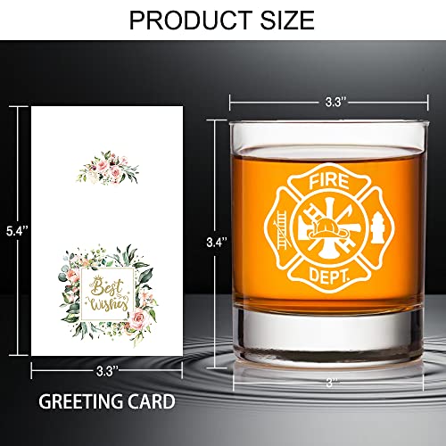 AGMdesign, Double sided Good Day Bad Day Don't Even Ask Fire Department Firefighter Whiskey Glasses, Whiskey Lovers Gifts for Him, Fire Department, Firefighters