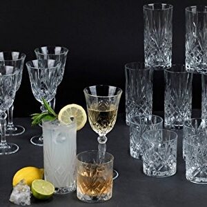 Set of 6 CRYSTAL HIGHBALL Durable Drinking glasses Limited Edition Glassware Drinkware Cups/coolers (11oz)