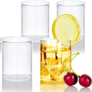 juvitus 10 fl oz premium borosilicate clear glass tall highball glass tumbler (4 pack)