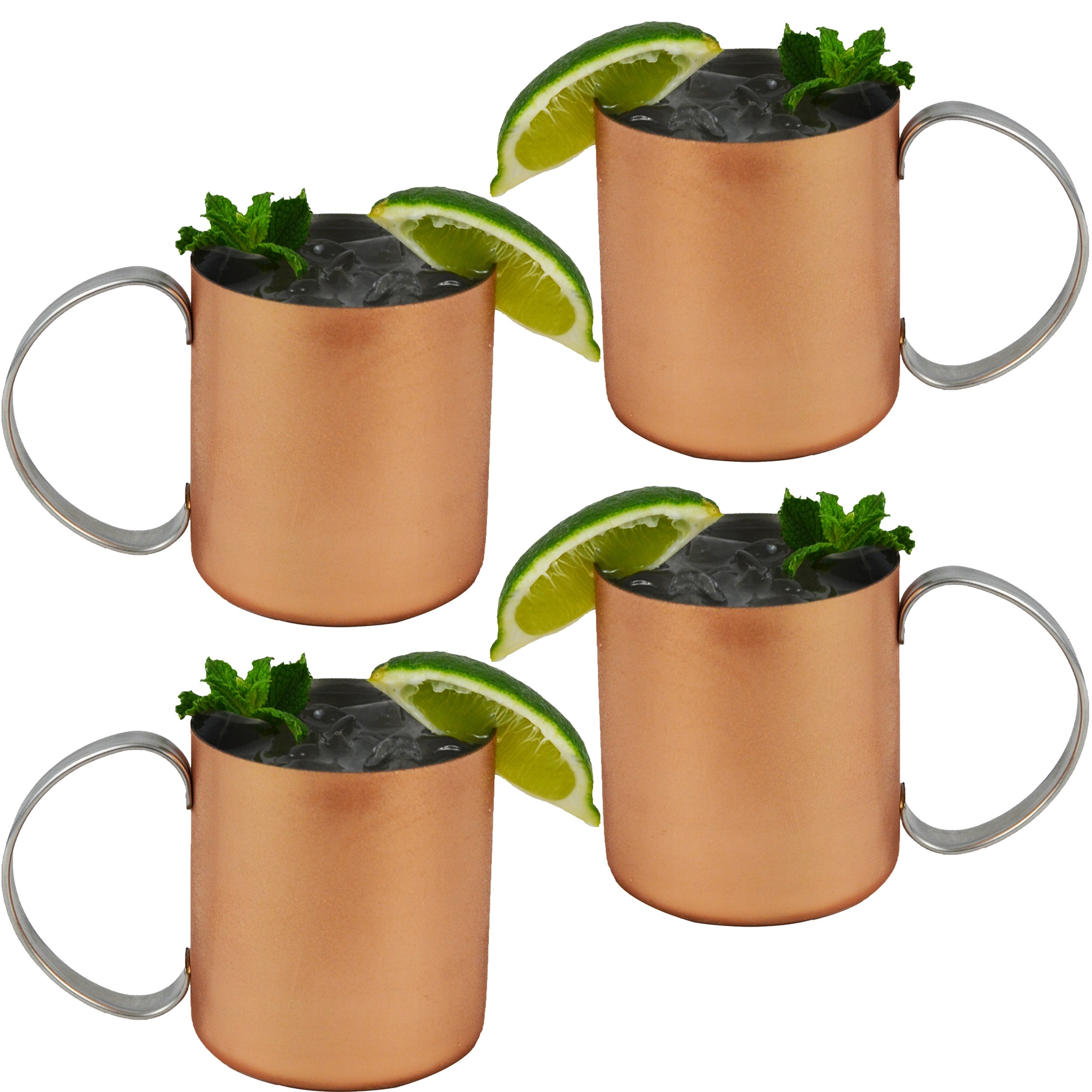 Southern Homewares Copper Moscow Mule Mug w/Stainless Steel Lining Moscow Mule Cups Copper Cups Copper Mugs Set of 4