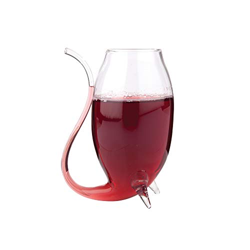 True Douro Port Sippers with Glass Straw, Stemless Wine Glass, Wine Accessories, Unique Glassware, 3oz, Set of 4