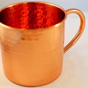 Alchemade 100% Pure Copper Hammered 16 Oz Mug - Perfect Cup For Moscow Mules, Other Cocktails, Or Your Favorite Beverage - Keeps Drinks Colder, Longer