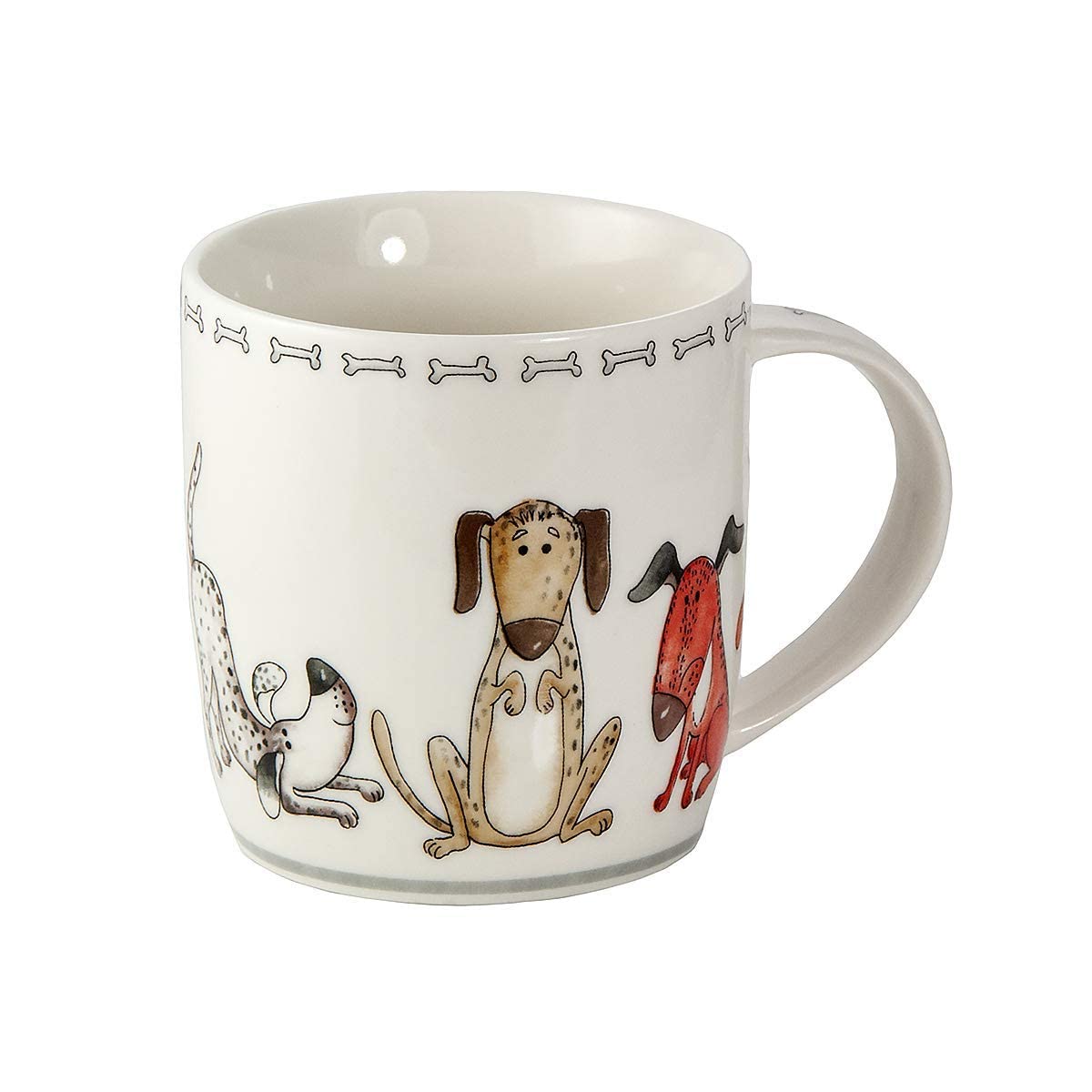 SPOTTED DOG GIFT COMPANY Dog Coffee Mug Set, Cute Mugs 12 oz Ceramic Porcelain China Coffee Tea Cups, Funny Dogs Themed Gifts for Dog Lovers and Animal Lovers Women Men, Set of 4