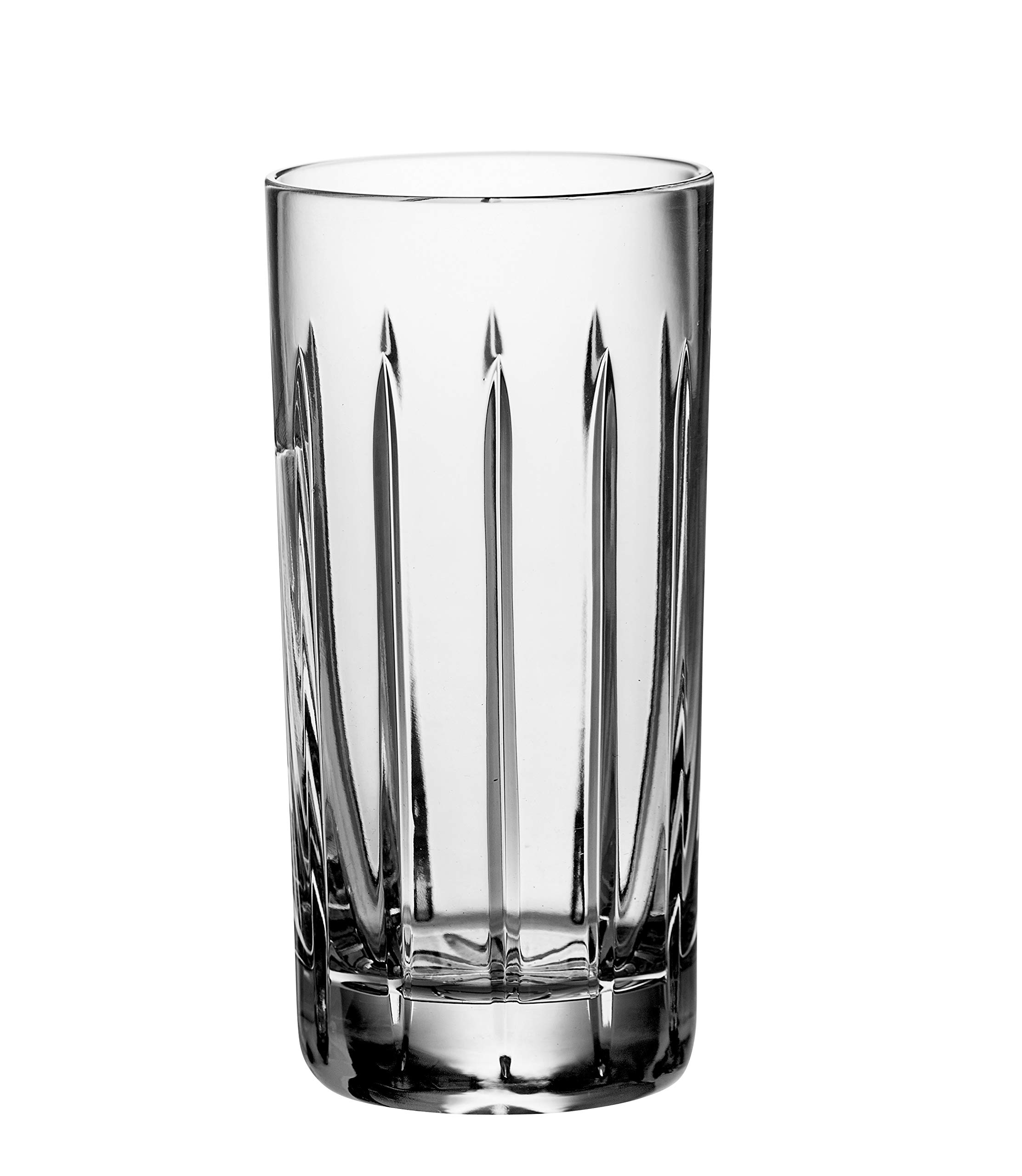 Crystal Highball Tumbler - Glass - Set of 6 - HB Tumblers - Hiball Glasses - Hand Cut Crystal - Drinking Tumblers - for Water - Juice - Wine - Beer and Cocktails - 15 oz. - by Barski - Made in Europe