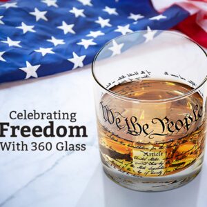 Lucky Shot - We The People Will Protect the 2nd Whiskey Glass | Independence Day Gift | American USA Patriotic Scotch Glass Gift | Retirement Gift for Him (11 oz)