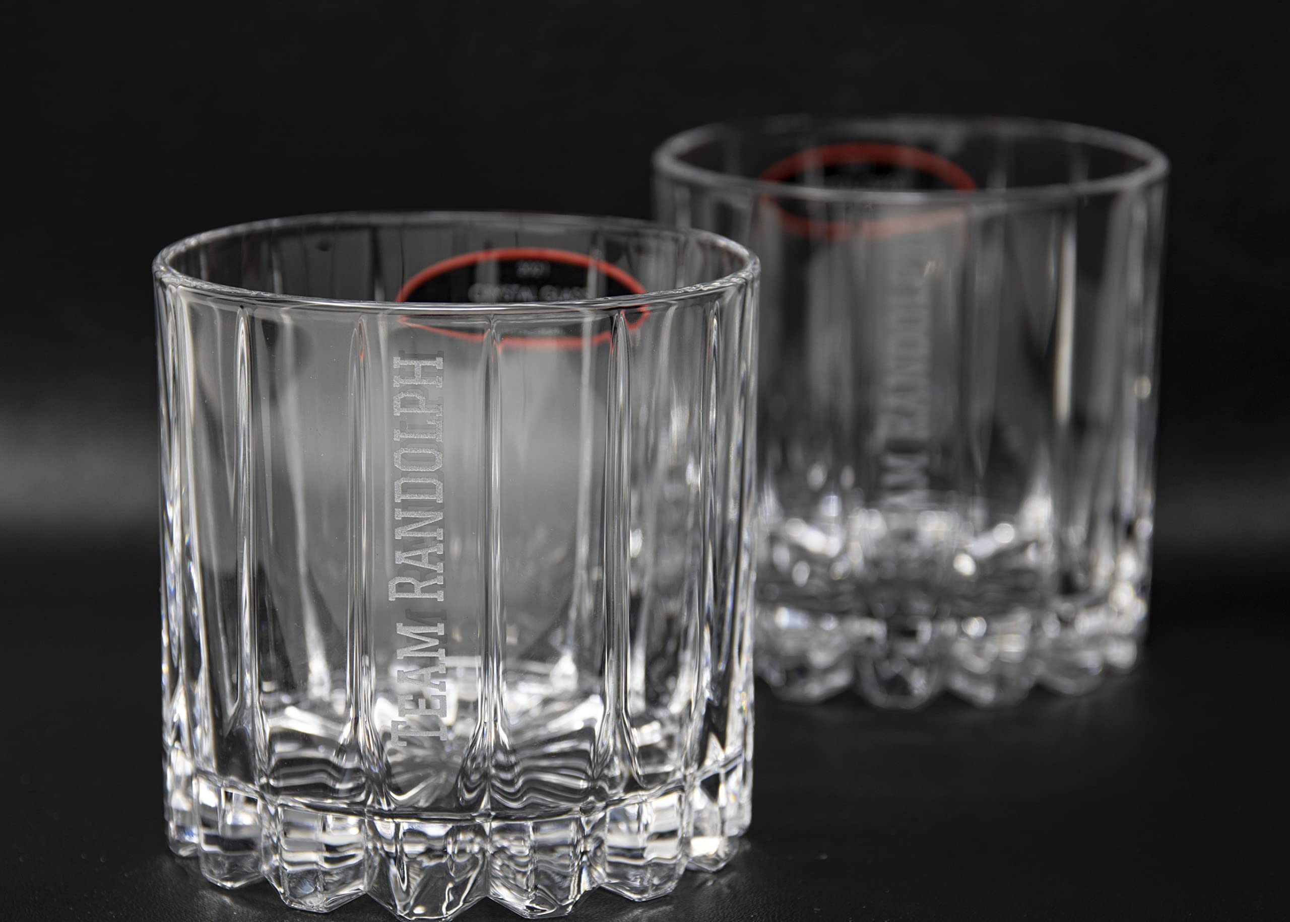 Riedel Personalized Crystal Rocks Glass Pair, Set of 2 Custom Engraved Rocks Glasses for Whiskey, Mixed Drinks and Cocktails on the Rocks, Home Bar Accessories