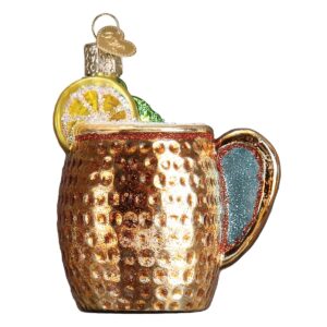 old world christmas glass blown ornament moscow mule mug (32273)