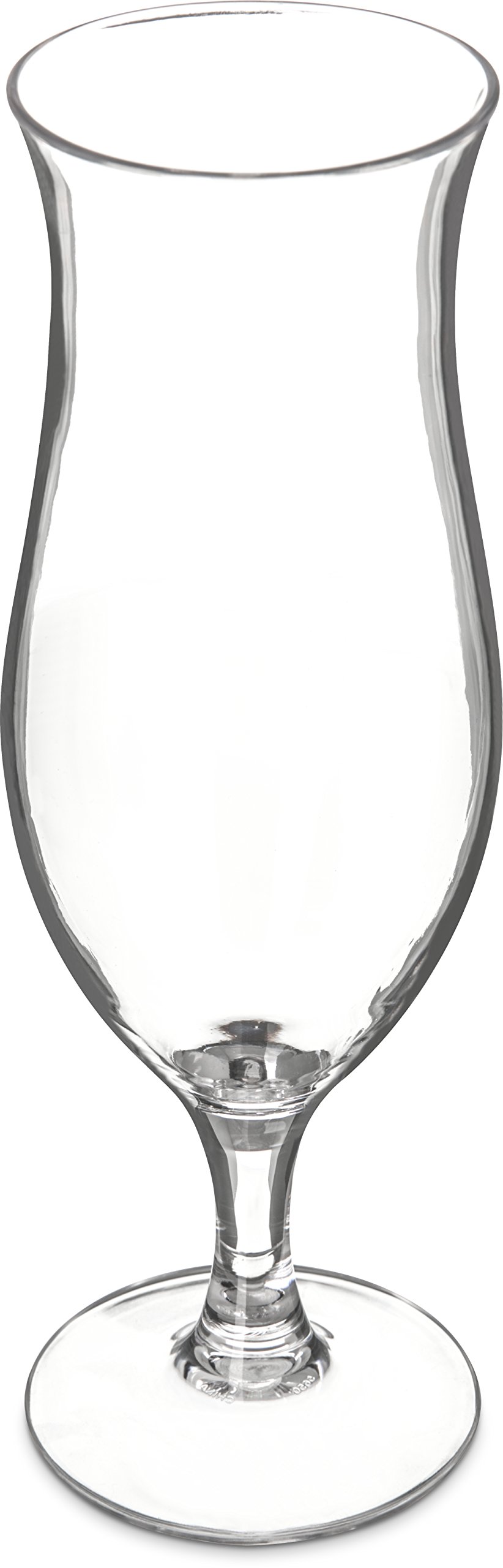 Carlisle FoodService Products Alibi Hurricane Glass for Restaurants, Catering, Kitchens, Plastic, 16 Ounces, Clear, (Pack of 24)